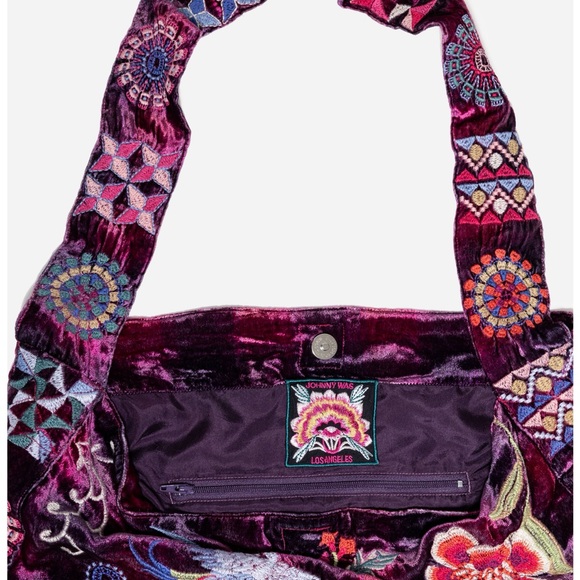 Johnny Was | Bags | Johnny Was Velvet Wide Strap Tote Bag | Poshmark